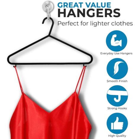 Juego de 20 perchas de plástico para adultos con barra para pantalones ...