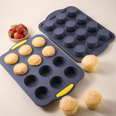 Molde de silicona para muffins - Revestimiento antiadherente - Con asa ...