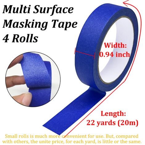 Cinta adhesiva azul, 5 rollos de cinta universal de alta calidad (2,4 ...