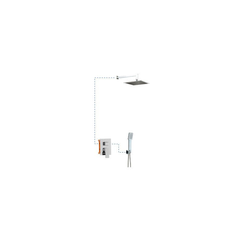 Ensemble complet de douche carrée