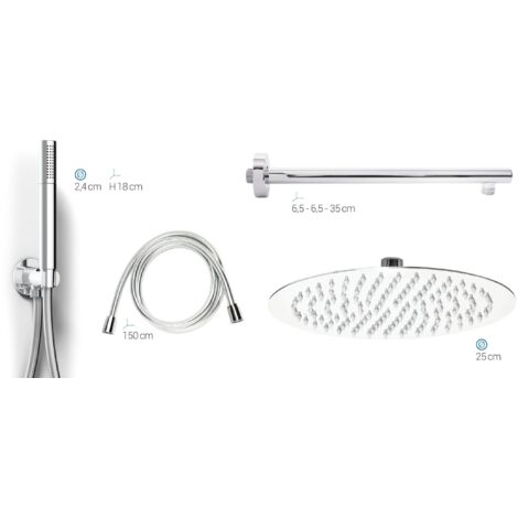 Kit de douche complet de forme ronde