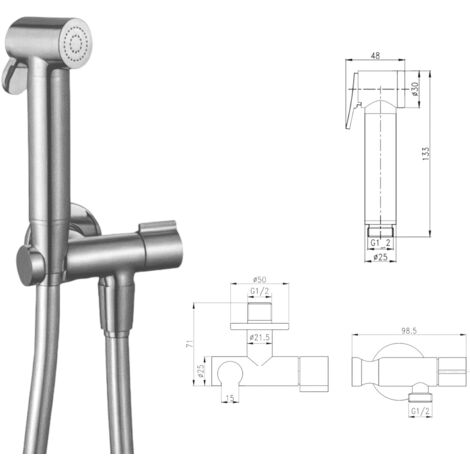 Kit douchette ronde pour toilettes