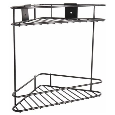 TABLETTE DE DOUCHE D'ANGLE AVEC DOUBLE SUPPORT