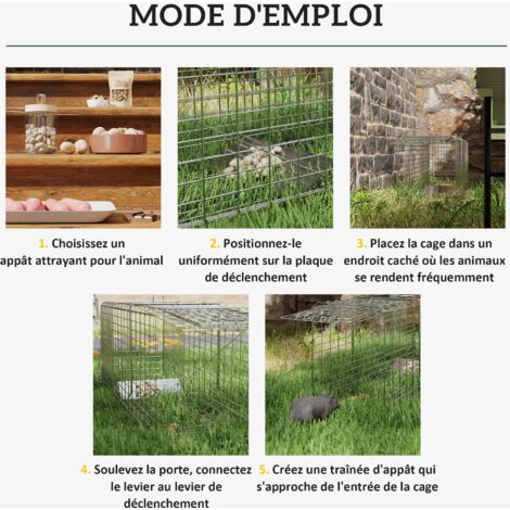Piège cage de capture pliante pour petits animaux type rats et souris ...