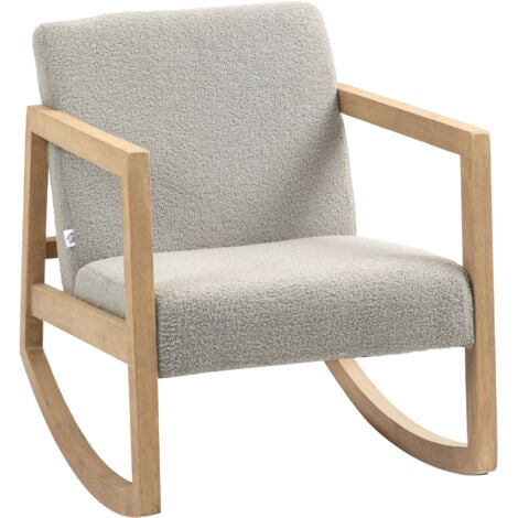 Fauteuil à bascule fauteuil allaitement rocking chair en tissu effet ...