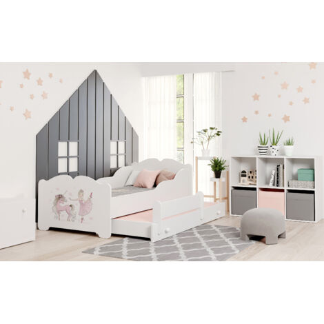 Lit double ANNA 160x80 Fille avec licorne