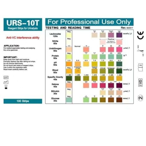 100 Urinanalyse-Teststreifen, 10 Urinketontests, Urinzucker ...