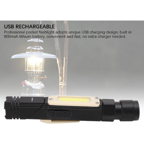 Linterna frontal multifuncional 3 en 1, luz de trabajo, plegable a 90 ...