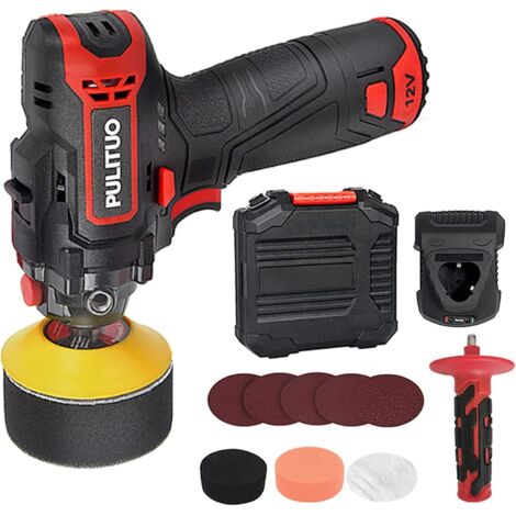 PULITUO Cordless Car Buffer Polisher, 3 Inch Sanding And Polisher Kit ...