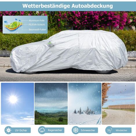 COSTWAY Abdeckplane Auto, Autoplane Wetterfest mit Reißverschluss ...