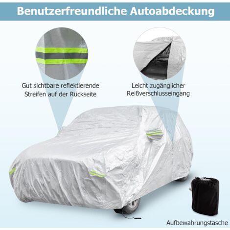 COSTWAY Abdeckplane Auto, Autoplane Wetterfest mit Reißverschluss ...