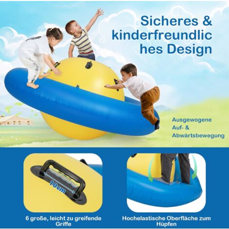 COSTWAY Aufblasbare Kuppelwippe für Kinder, 223 cm große Kinderwippe ...