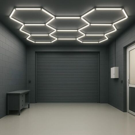 LED Hexagon Deckenleuchte Sechseckiges Waben Design - Modell: 8-teilig ...