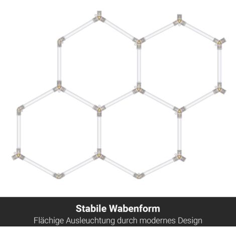 LED Hexagon Deckenleuchte Sechseckiges Waben Design - Modell: 8-teilig ...