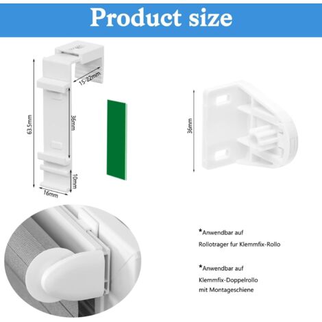 CCYKXA Ensemble de 8 supports de fixation longs pour stores enrouleurs ...