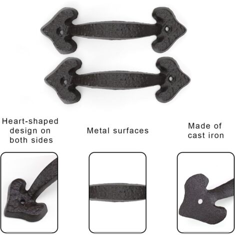 CCYKXA 4 Pièces Poignée Porte Coulissante Noire, Poignée de Porte ...
