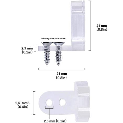 CCYKXA Lot de 50 clips de fixation pour tube lumineux guirlande ...