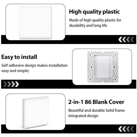 CCYKXA 2 Pcs Cache Prise Trou Murale Compteur Electrique Plaques d ...