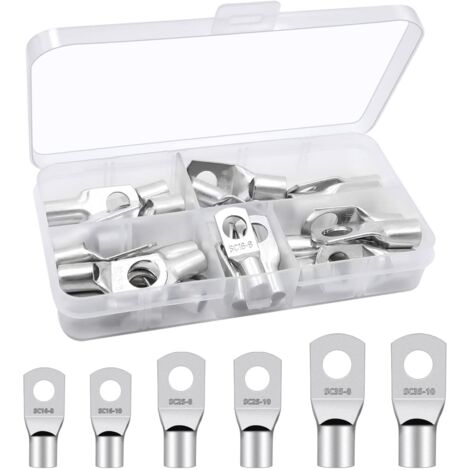 CCYKXA 30 Pieces Cable Lugs, Electrical Lugs, Crimp Lugs, Battery Crimp ...