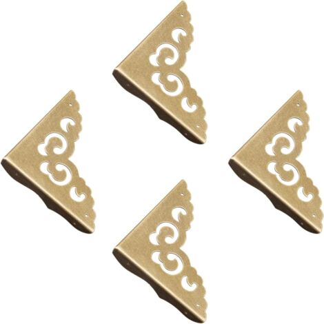 CCYKXAA 4Pcs Antique Brass Corner Protectors, Decorative Metal Corners ...