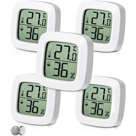 CCYKXA 5 Pieces Digital Indoor Thermometer Hygrometer, Comfort Level ...
