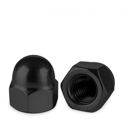CCYKXA M6 Stainless Steel Black Cap Nuts 25 Pieces Hexagonal Cap Nuts ...