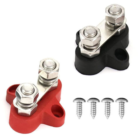 CCYKXA 2Pcs M8 Terminal Block 12V 24V, Dual Terminal Battery Terminal ...