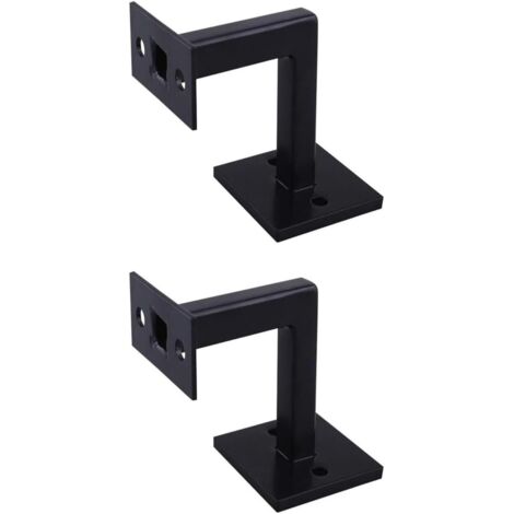 CCYKXA 1/2/4 Pack Heavy Duty Square Stair Railing Brackets Black Square ...