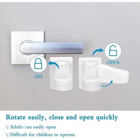CCYKXA 5 Pcs Baby Child Safety Lock Adhesive Safety Door Handle Lock ...