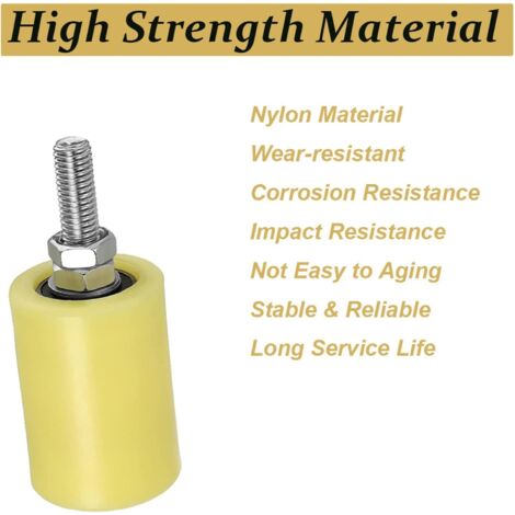 CCYKXA 2pcs Sliding Gate Rollers Heavy Duty Nylon Gate Rollers for Home ...