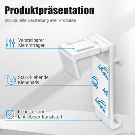 CCYKXA 4pcs Double Roller Blind Clamp Bracket No Drilling Replacement ...