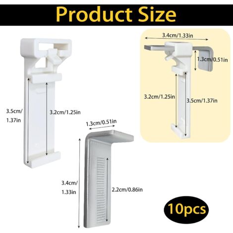 CCYKXA 12pcs Double Roller Blind Clamp Brackets, No Drilling Double ...