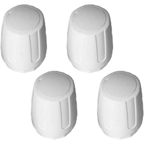 CCYKXA Pack of 4 White Plastic Push-On Radiator Valve Caps for ...