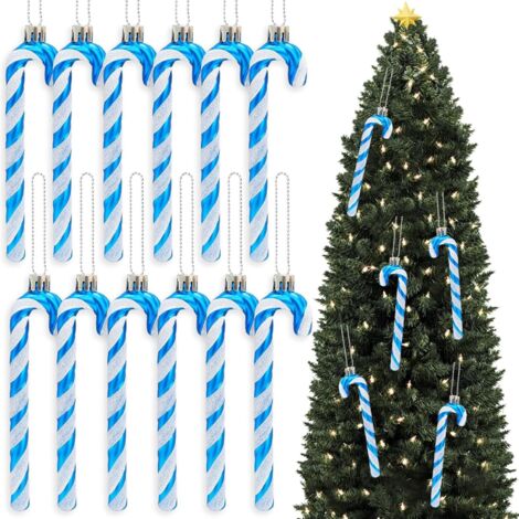 CCYKXA 12 Pieces Candy Cane Christmas Tree Decorations, Sugar Cane ...