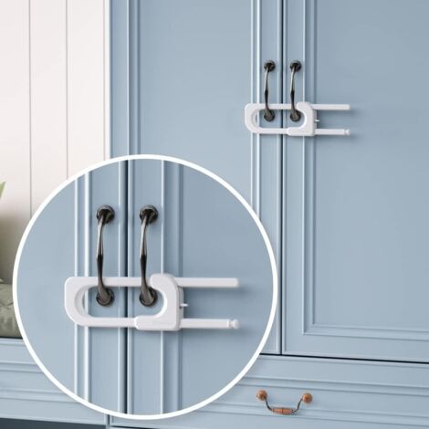 CCYKXA Set of 2 U-shaped child safety cabinet locks for knobs and ...