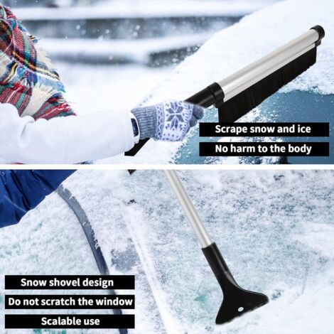 CCYKXA Ice Scraper, Snow Scraper for Car Windshield, 2-in-1 Snow Brush ...