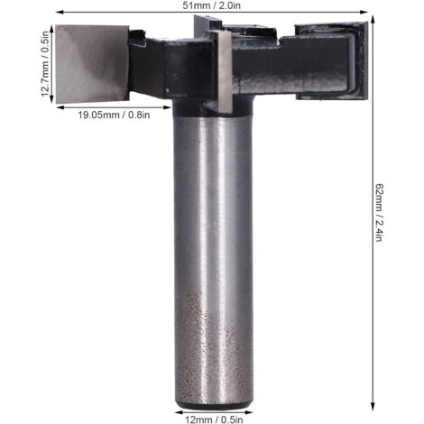 CCYKXA 4-flute T-shaped router bit, large diameter router bit, hand ...