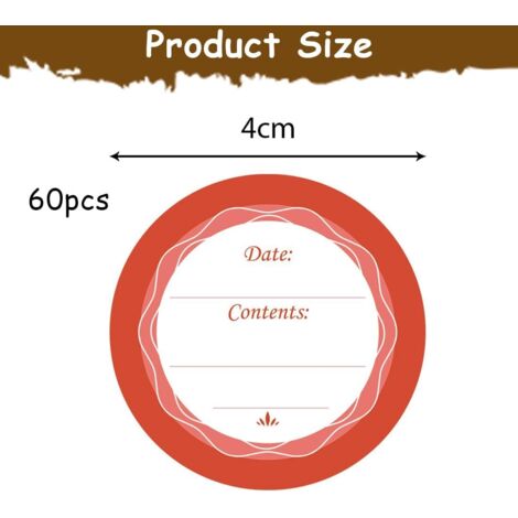 CCYKXA 10 Jam Labels, Self-Adhesive, Decorative Stickers, for Jam Jars ...