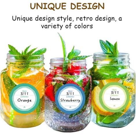 CCYKXA 10 Jam Labels, Self-Adhesive, Decorative Stickers, for Jam Jars ...