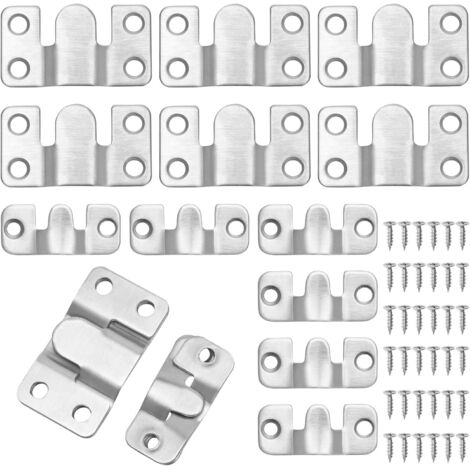 CCYKXA Set of 12 interlocking stainless steel hanging hooks with screws ...