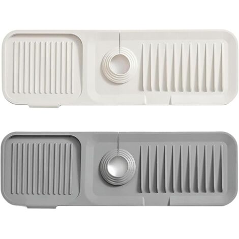CCYKXA 2-Piece Absorbent Faucet Surround, Kitchen Sink Mat, Silicone ...