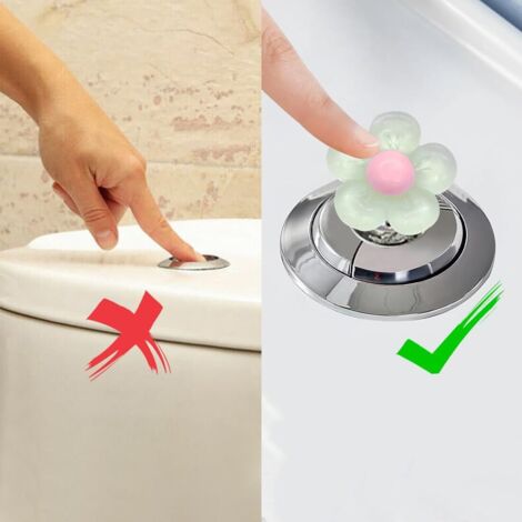 CCYKXA Pieces Flower-Shaped Toilet Flush Button, Cute Toilet Push ...