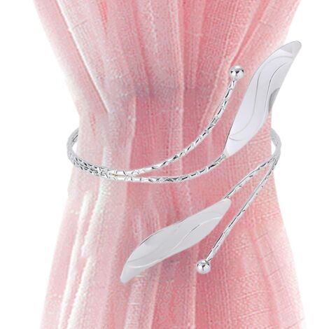 CCYKXA 2-Piece Curtain Tiebacks - Adjustable Metal Curtain Straps ...
