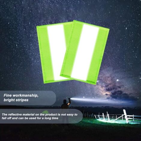CCYKXA Reflective Safety Patches, 4 Pieces Hook and Loop Safety Patches ...