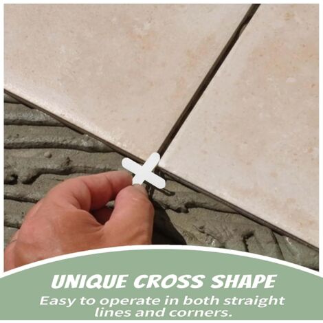CCYKXA 500 Pieces Tile Spacers, 3mm White Tile Spacers, Cross Tile ...