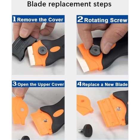 CCYKXA PCS Hob Scraper with 10 Plastic Scrapers + 10 Metal Blades ...