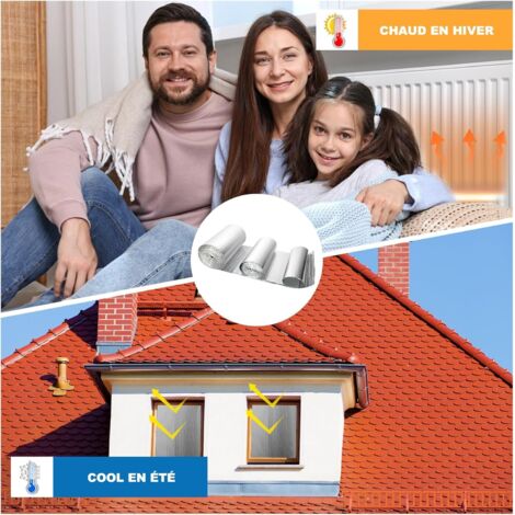 CCYKXA Thermal Insulation 1x5M, Double-Sided Bubble Wrap Roll, Heat and ...