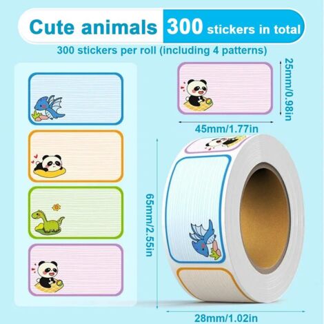 CCYKXA Roll / 280 Pcs Self-Adhesive Labels, Self-Adhesive Labels ...