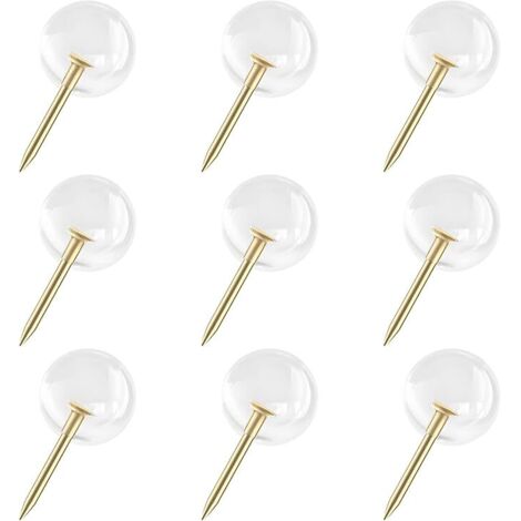 CCYKXA Pack of 100 gold-plated, round-headed pushpins made of gold ...