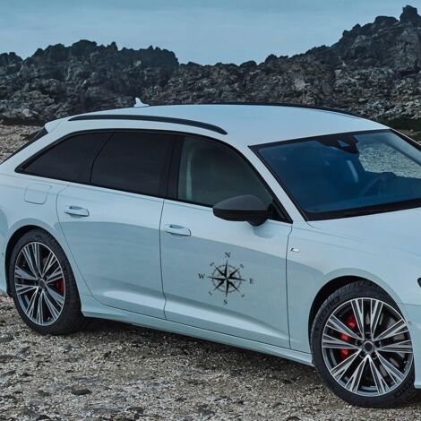 CCYKXA Pieces Car Sticker Compass Decal 16 x 16 cm Car Art Design White ...